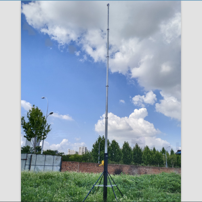 6m อลูมิเนียม Telescoping Antenna Mast มือ Crank Up น้ําหนักเบา 20 ฟุต ...